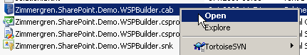 WSPBuilder - Walkthrough of the Visual Studio Add-in