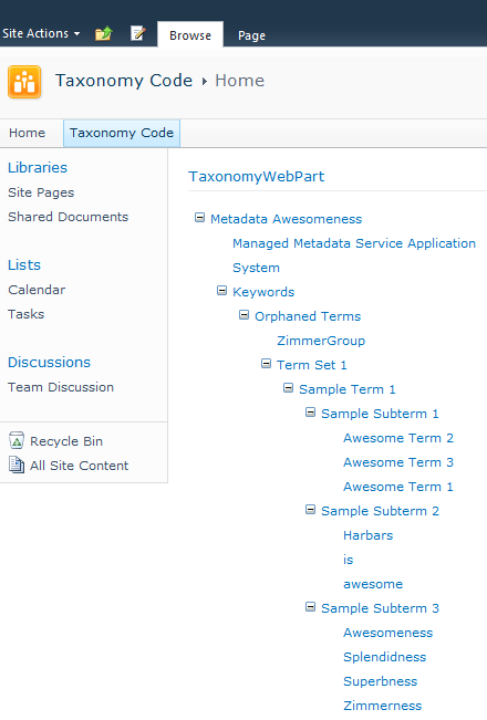 SP 2010: Introduction to programmatically working with Taxonomies in ...